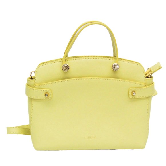 Furla | Bags | Furla Agata Womens Leather Handbagshoulder Bag Yellow ...